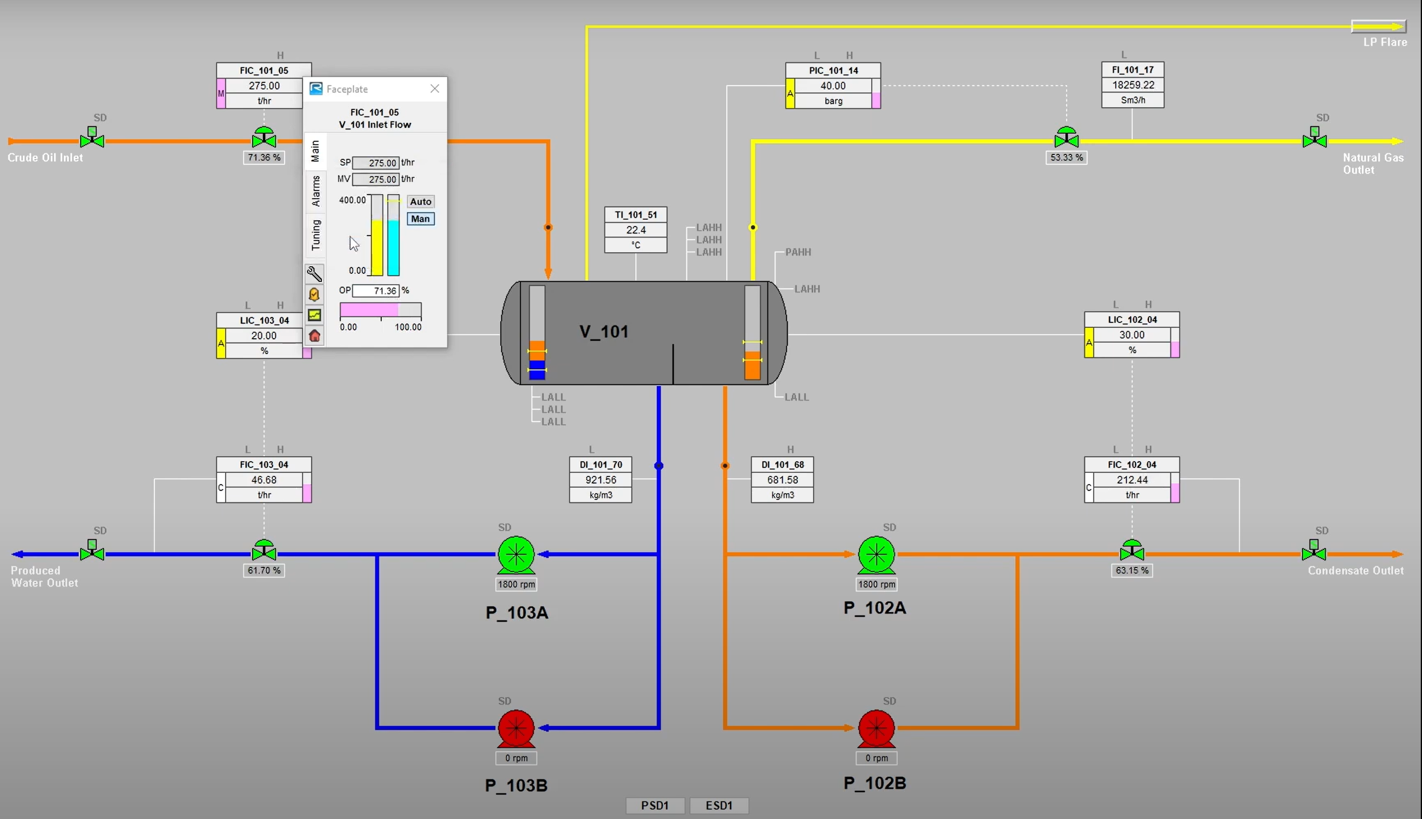 Three Phase Separator 3D Simulation Virtual Training | Program-Ace
